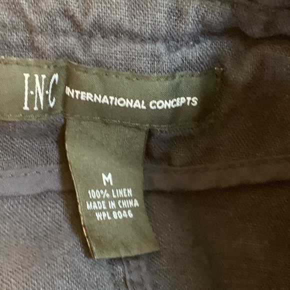 INC International Concepts | Jackets & Coats | Inc Blue Linen Zip Up ...